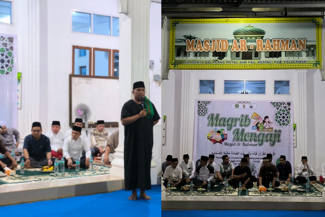 Gencarkan program magrib mengaji, Bupati Zukri berkunjung ke Masjid Ar-Rahman